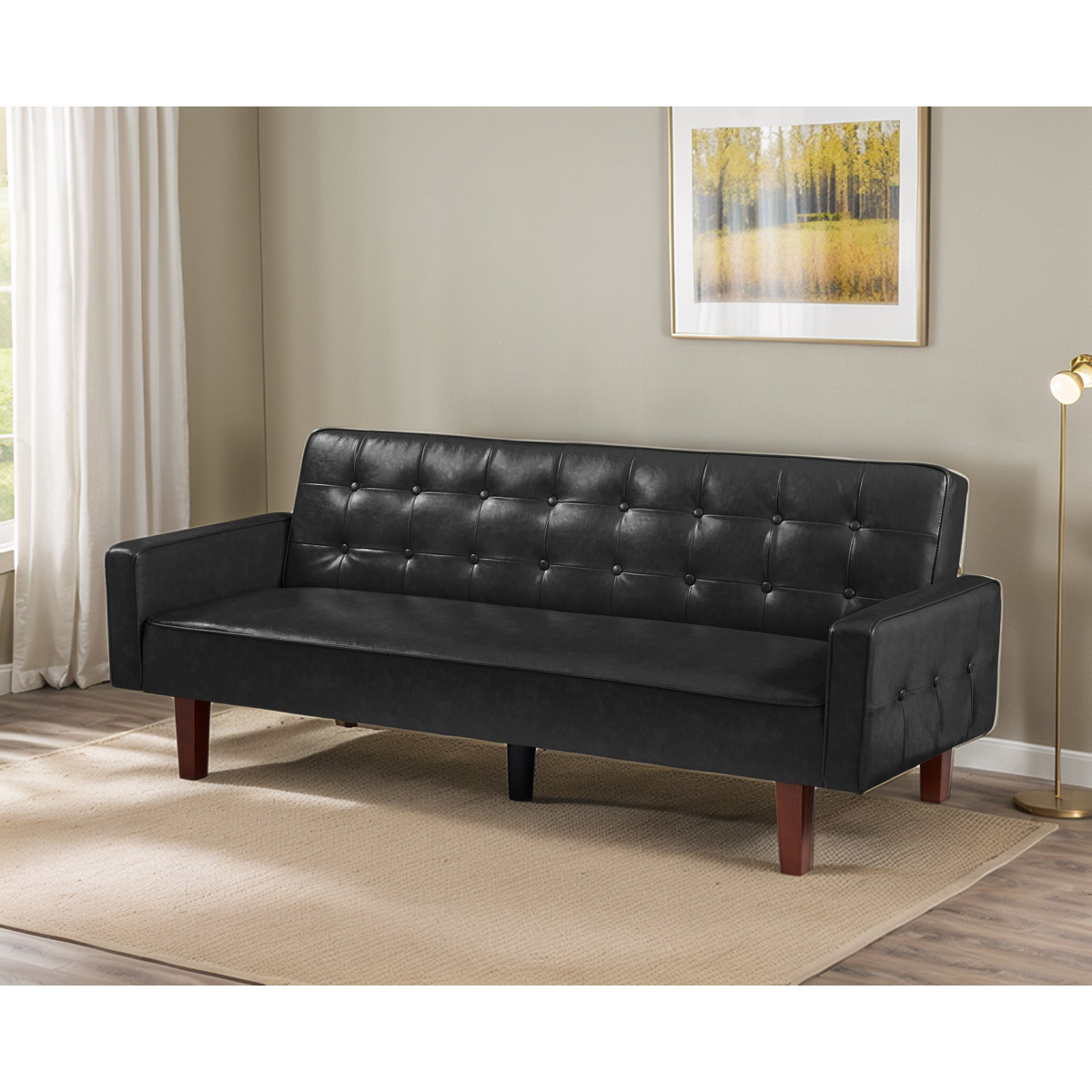 Ebern Designs Hovagim 74.4'' PU Upholstered Sofa | Wayfair